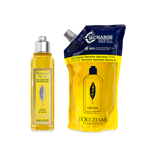 Duo Gel Douche Verveine Agrumes 250ml et sa recharge | L'OCCITANE CH